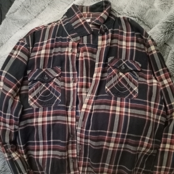 True Religion | Shirts | Mens Flannel True Religion Button Down | Poshmark